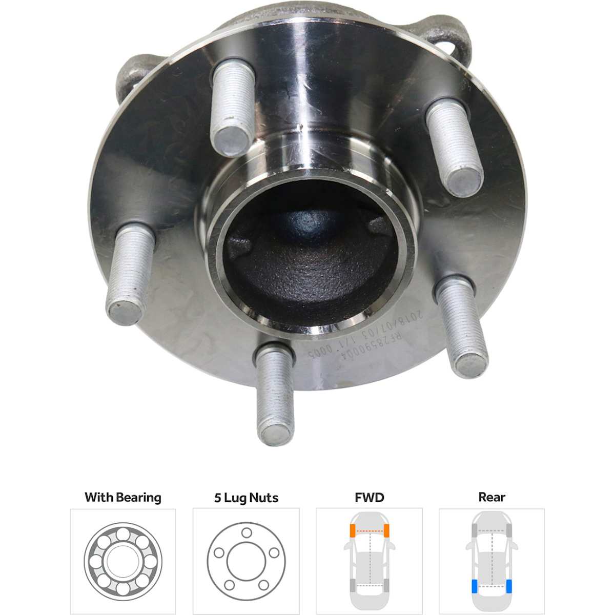 2015 Ford Focus Rear, Driver and Passenger Side Wheel Hubs SET ...