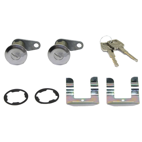 Replacement Door Lock Cylinder - Chrome, Direct Fit, Kit REPF545601