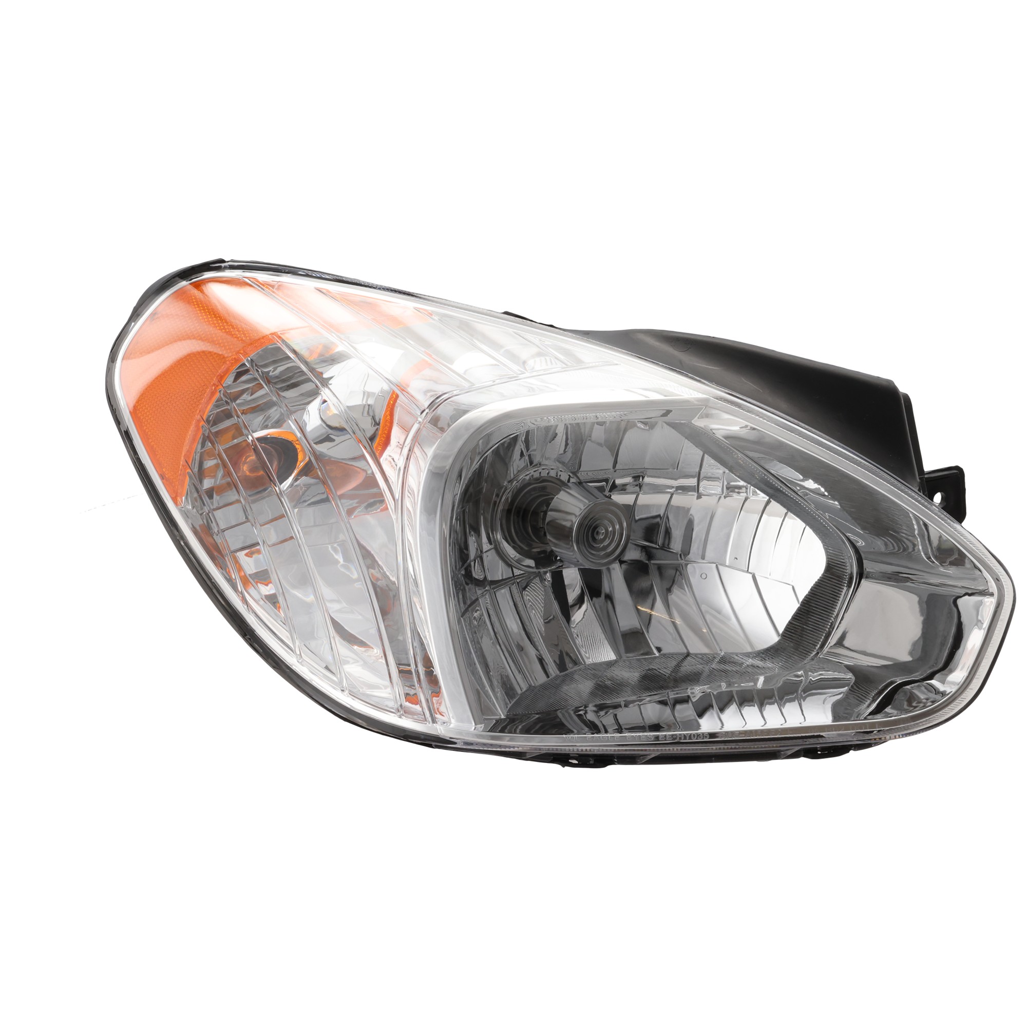 For 2007-2011 Accent Front Right Headlight Amber & Clear Plastic 92102 ...