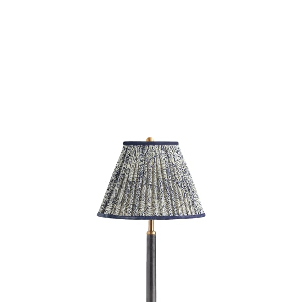 10 inch empire shade in indigo marigold linen by Morris & co