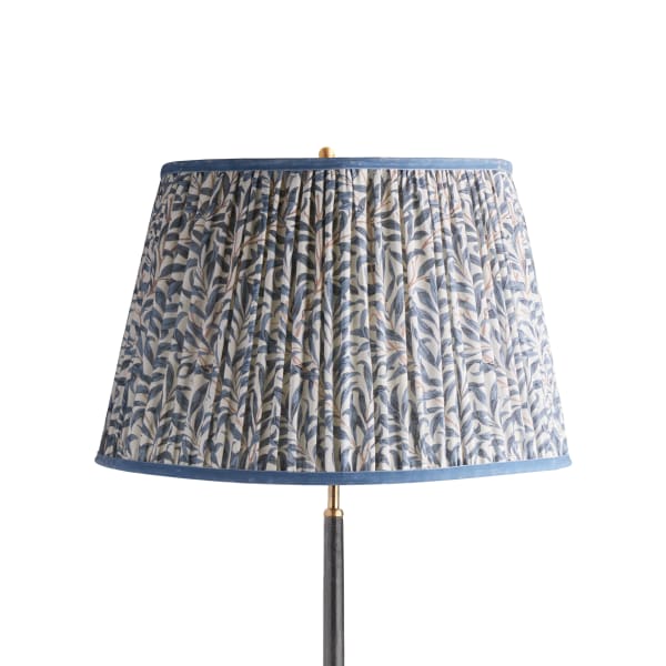 20 inch straight empire shade in indigo willow bough linen by Morris