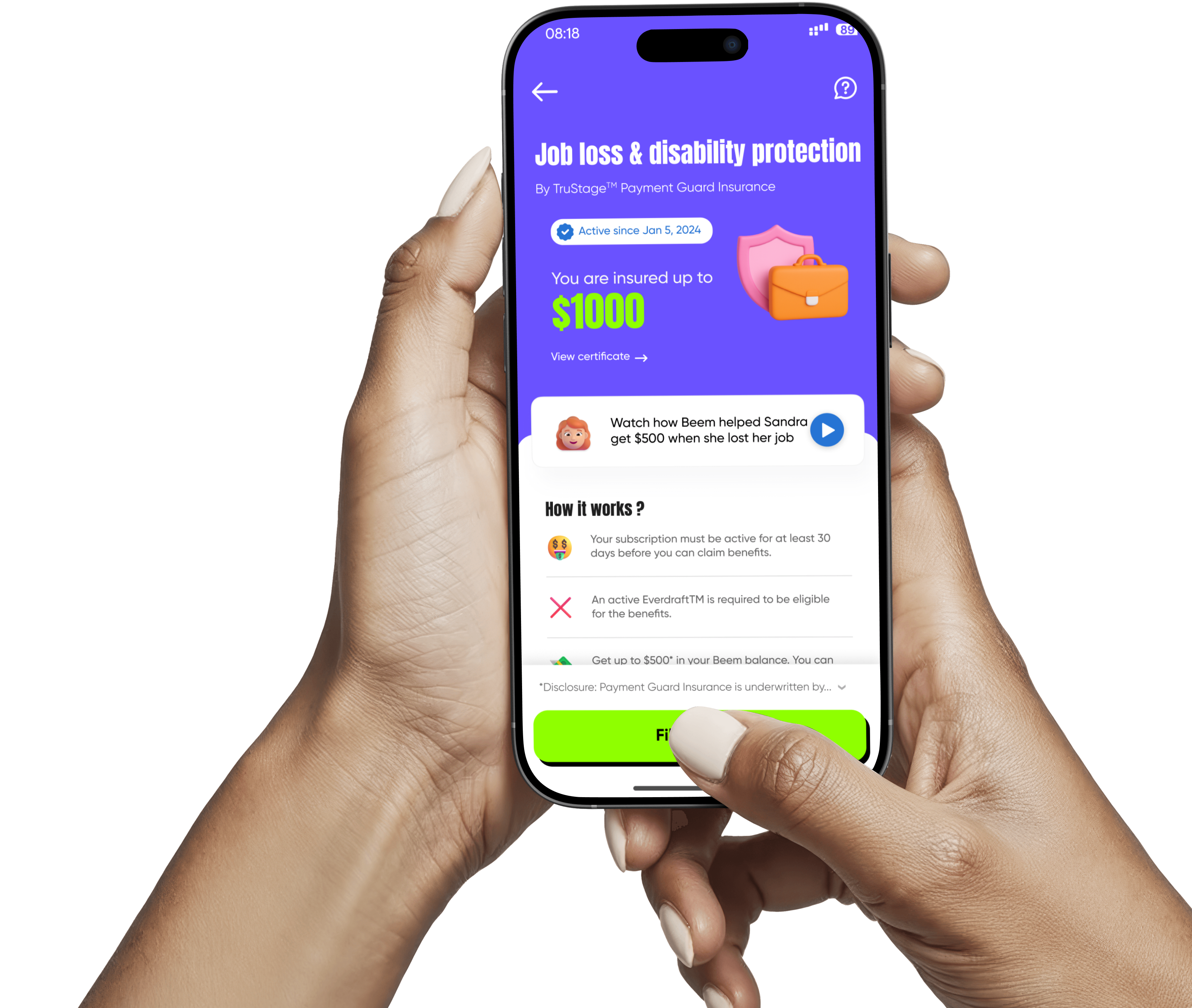 Beem Job Loss & Disability Insurance: Get Up to $1,000 Lump Sum