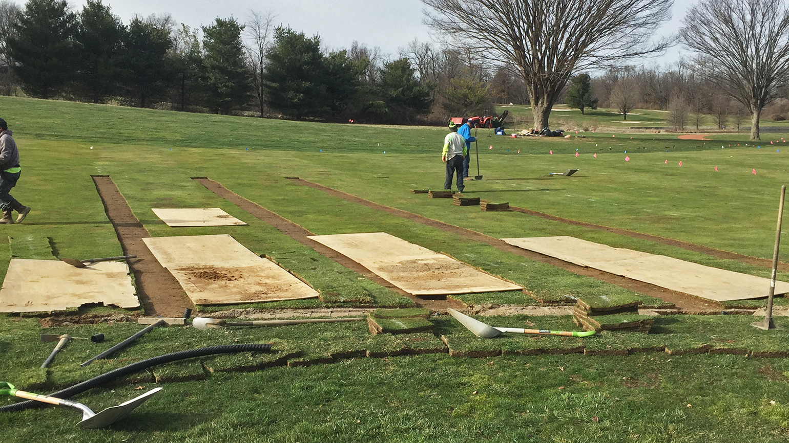 Sand Channel Drainage Improves Fairway Conditions