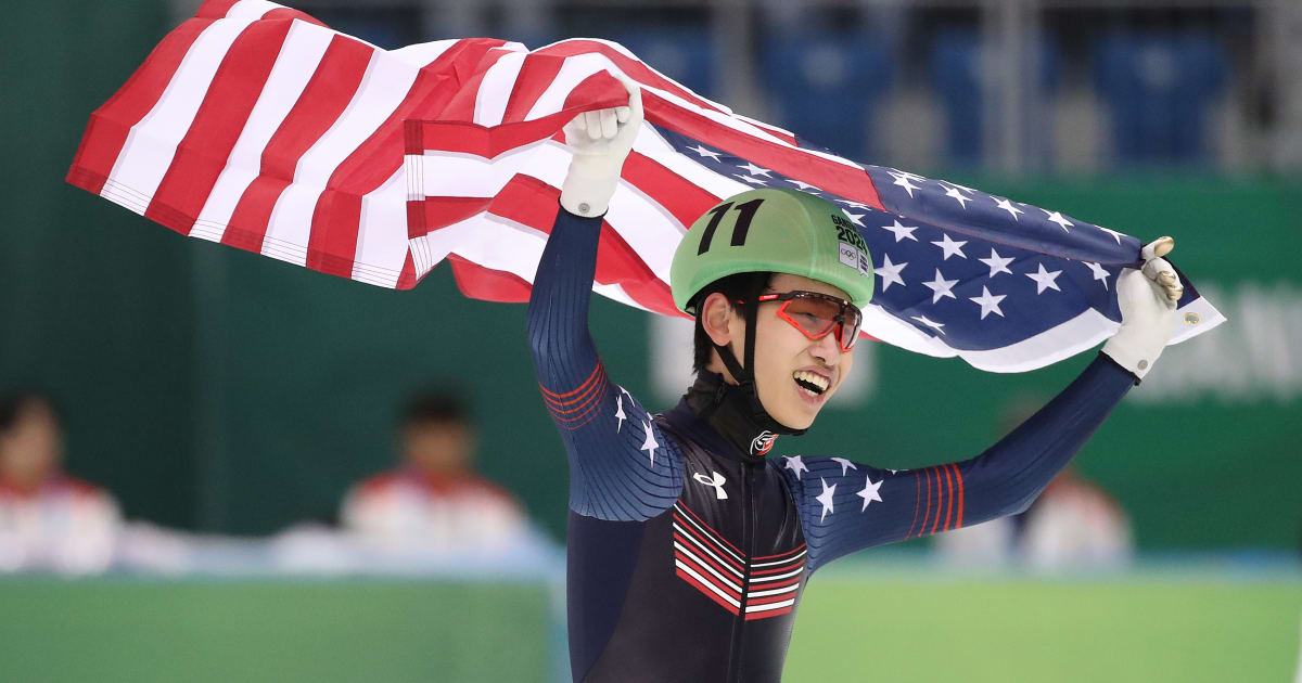 Short track speed skater Sean Shuai wins first U.S. gold of Youth ...