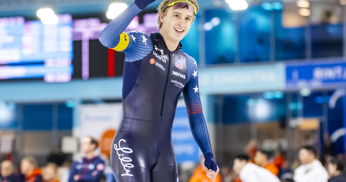 Jordan Stolz Smashes Three Track Records for Speedskating Hat Trick at ...