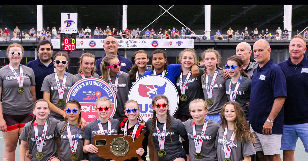 USA Wrestling | Pennsylvania Blue pins its way to 14U Girls National ...