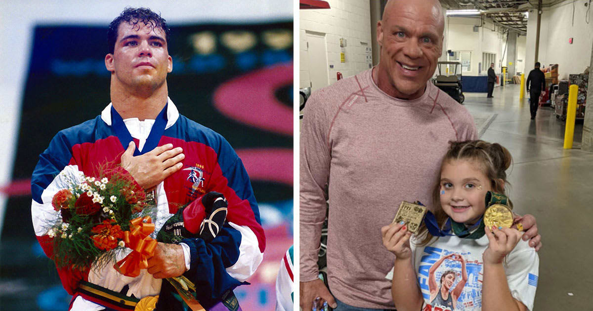 Olympic champion and WWE star Kurt Angle is a wrestling dad stepping up ...