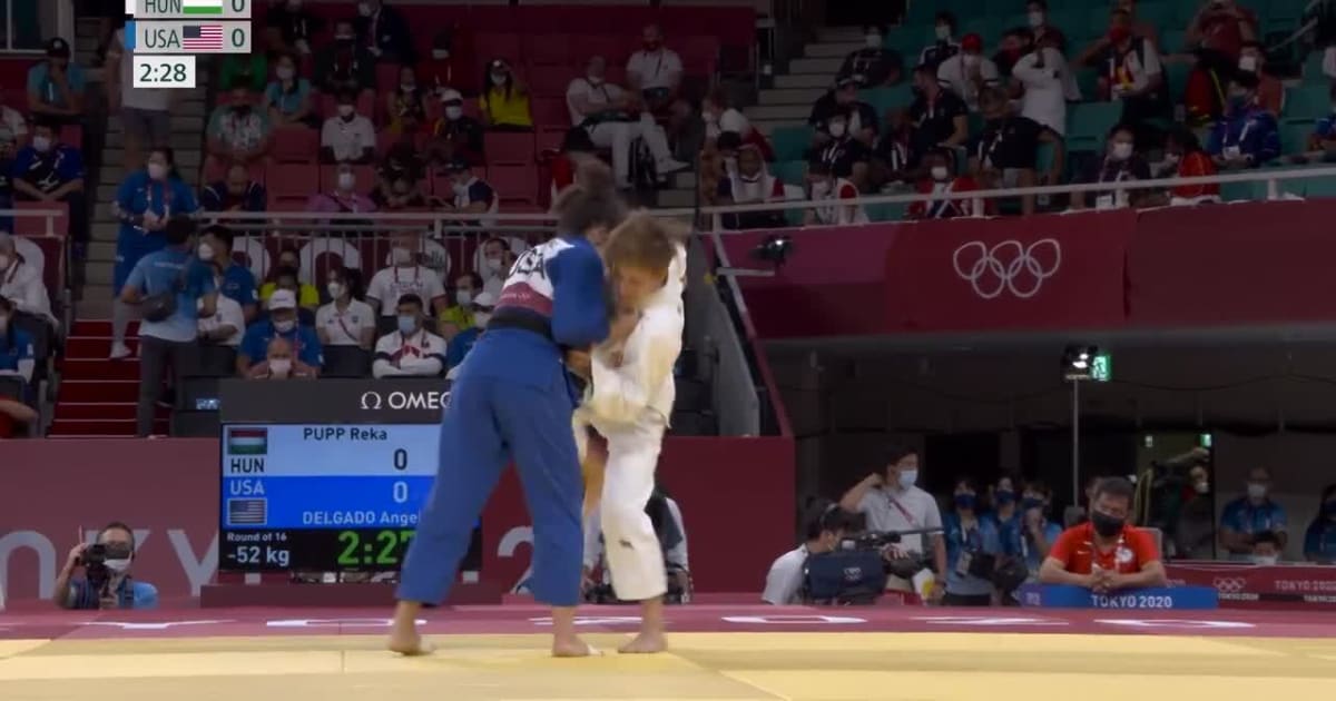Angelica Delgado Competes During the Women's 52 kg. Round of 16 | Judo ...