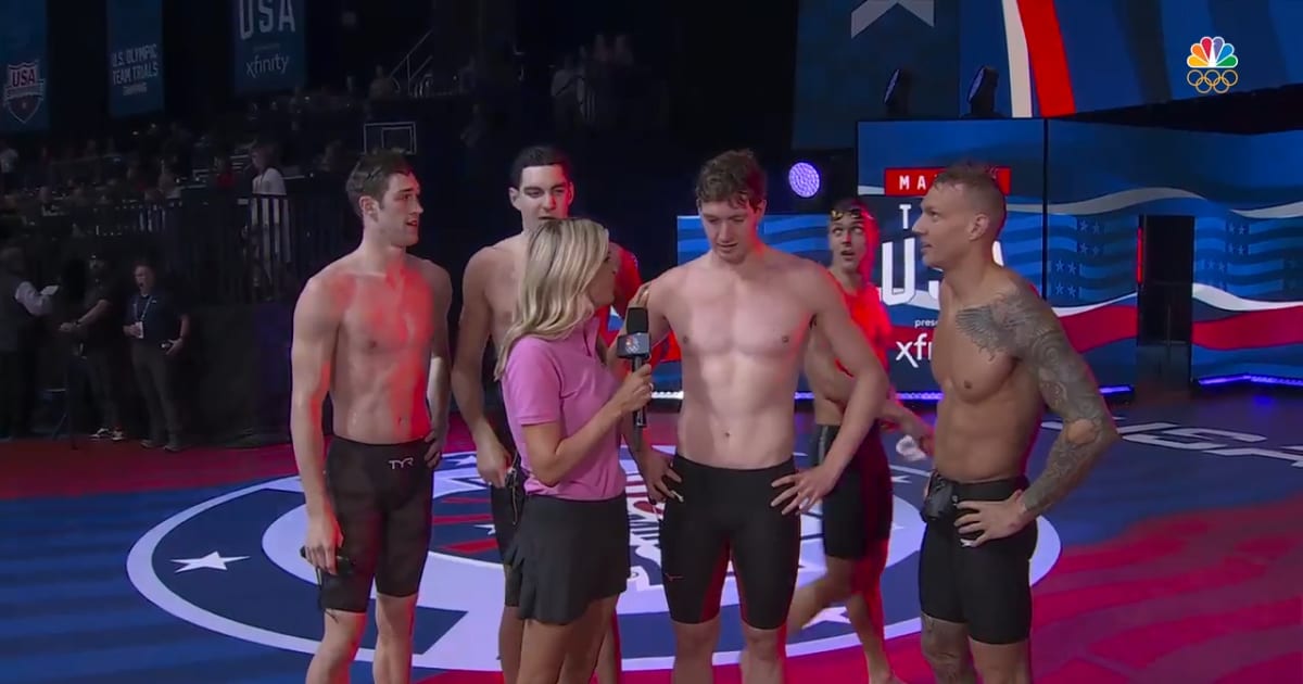 Team USA | Chris Guiliano, Jack Alexy, Caeleb Dressel and Hunter ...