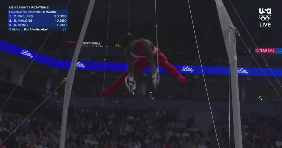 Team USA | Fred Richard Rings Routine on Night 1 of U.S. Olympic Team ...