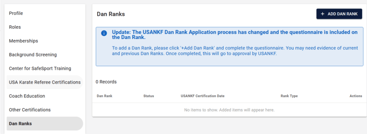 USA Karate | Dan Certification