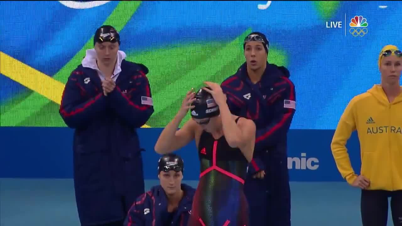 Team USA | Allison Schmitt Wins Gold During The Womens 4 X 200 Meter ...
