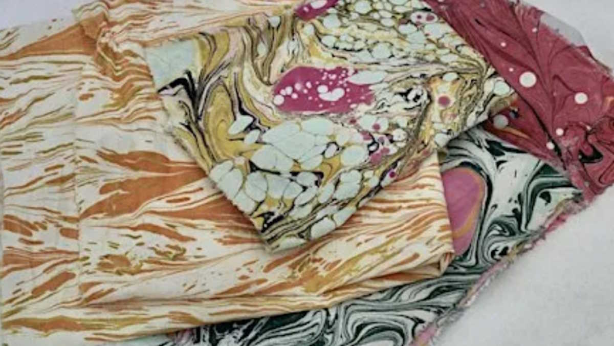 Magic of fabric in Maine's Intro to Marbling on Fabric | Travel | POST ...
