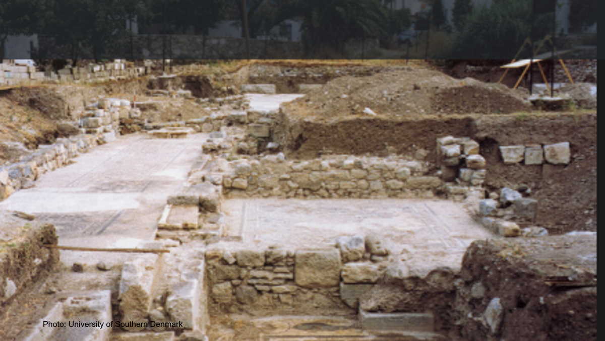 Floors in ancient Greek luxury villa were laid with recycled glass ...