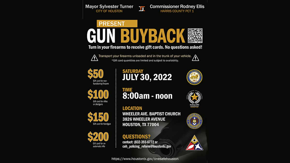 Houston Mayor Turner announces Houston gun buyback program | News ...