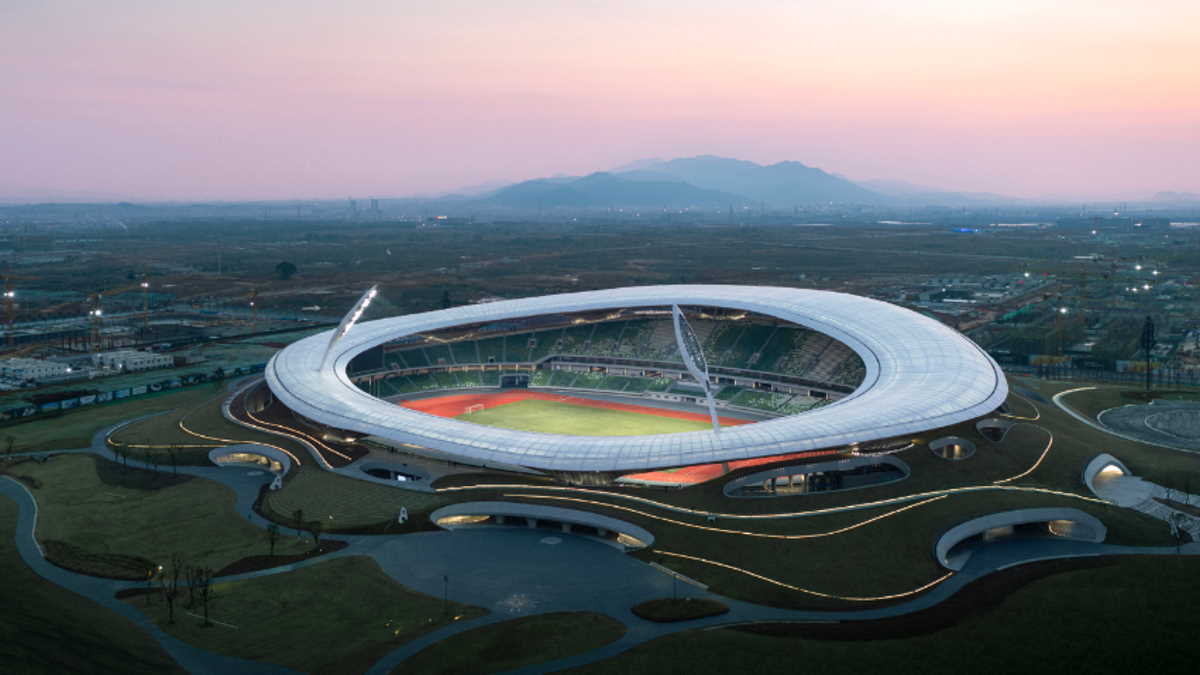 China building world's largest semi-underground stadium | News | POST ...