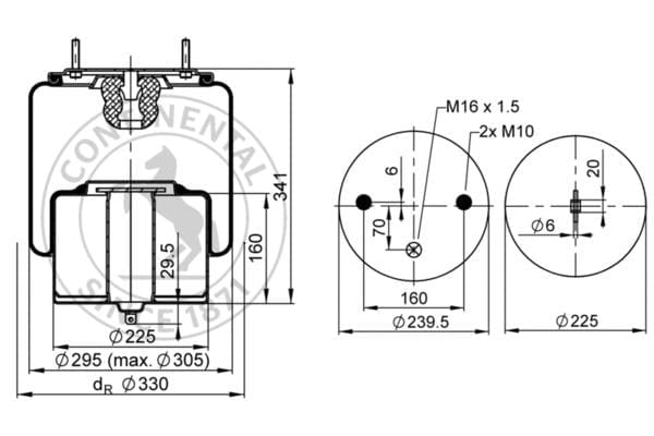 Luftbälg Contitech Vo 21961472/20554760 (K006) VDL Parts Sweden AB