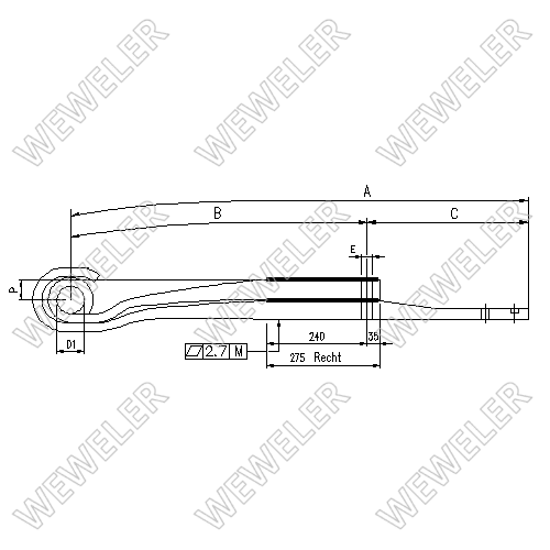 Bakfjäder Scania 1421060 VDL Parts Sweden AB