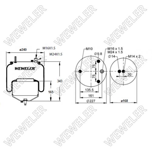 Luftbälg Weweler Vo22058741 VDL Parts Sweden AB