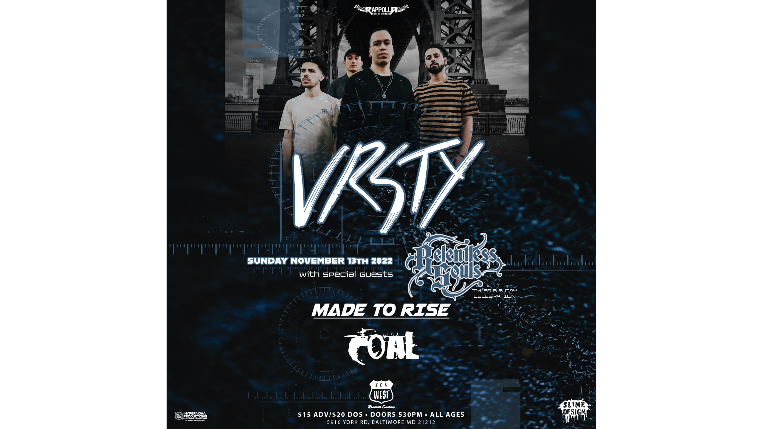 Vrsty - VRSTY With Special Guest Relentless Soul, Made To Rise & Coal ...