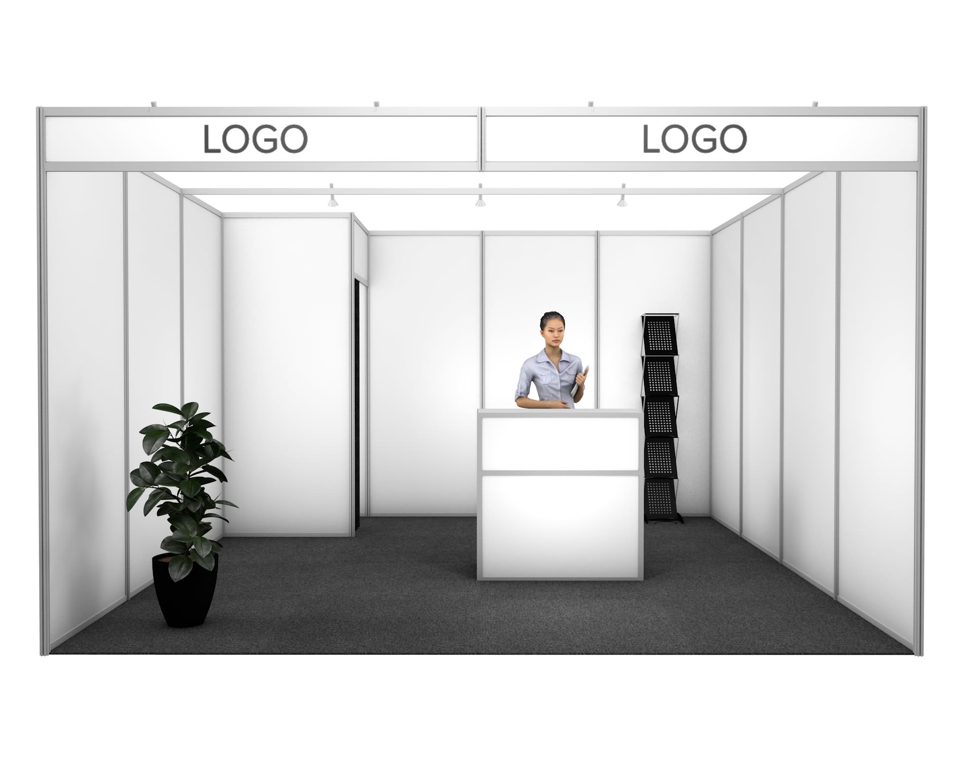 Medinova white 16 m², 4x4m (booth) SHOP.venyou