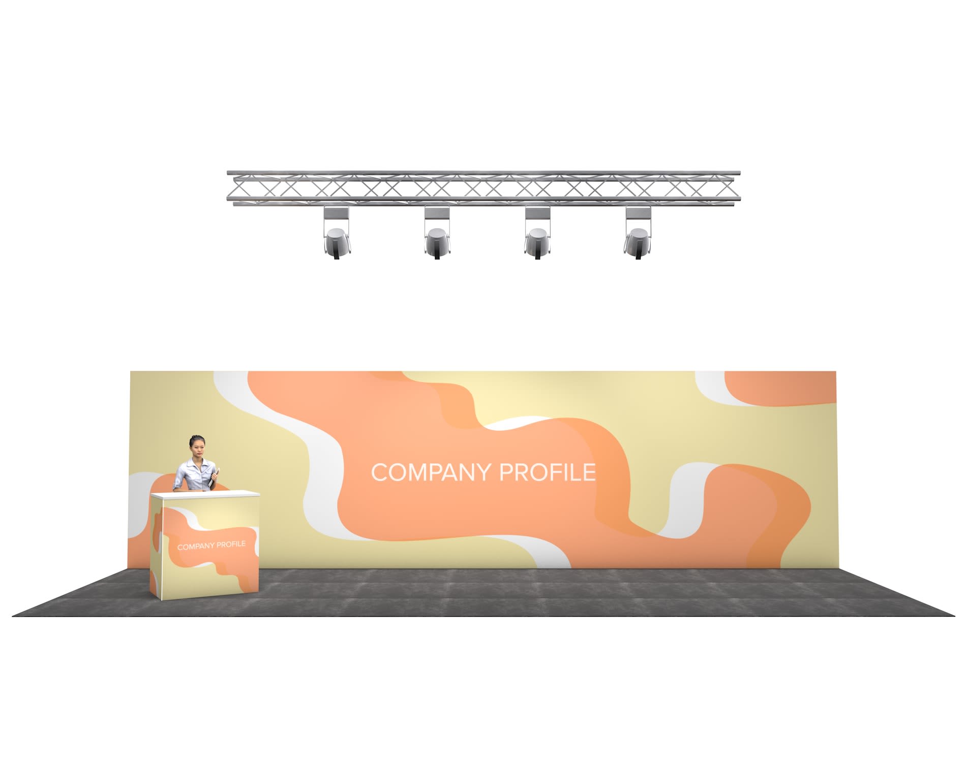 Nova banner stand single wall 27 m², 9x3m SHOP.venyou