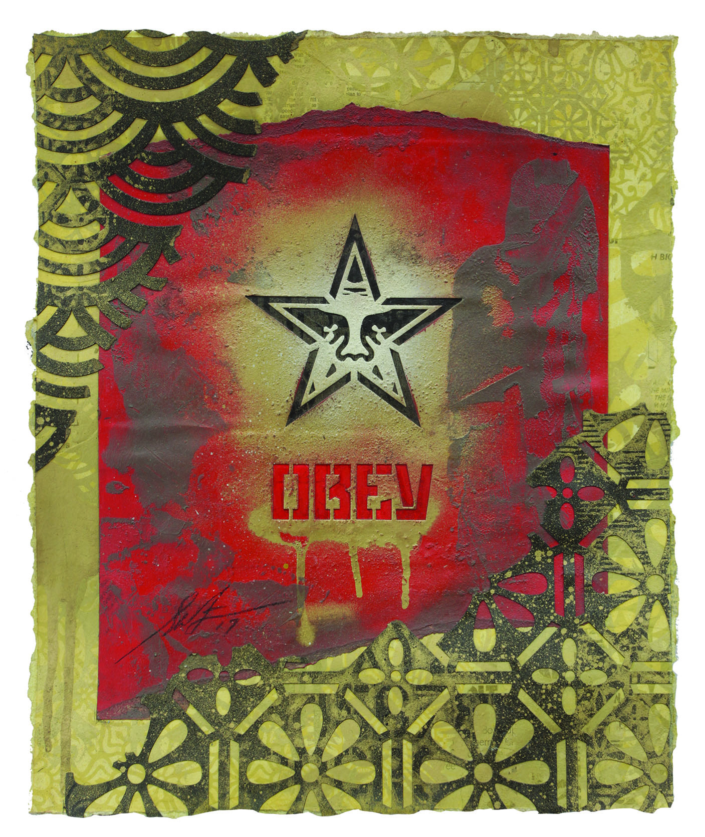 Obey Star Stencil