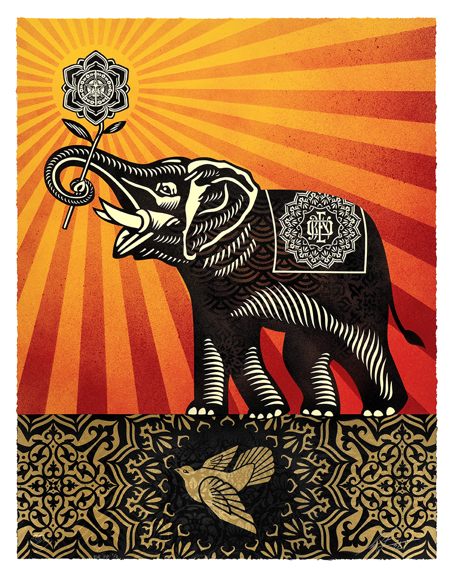 Shepard Fairey | Peace Elephant OG Colorway VSE | View certificate
