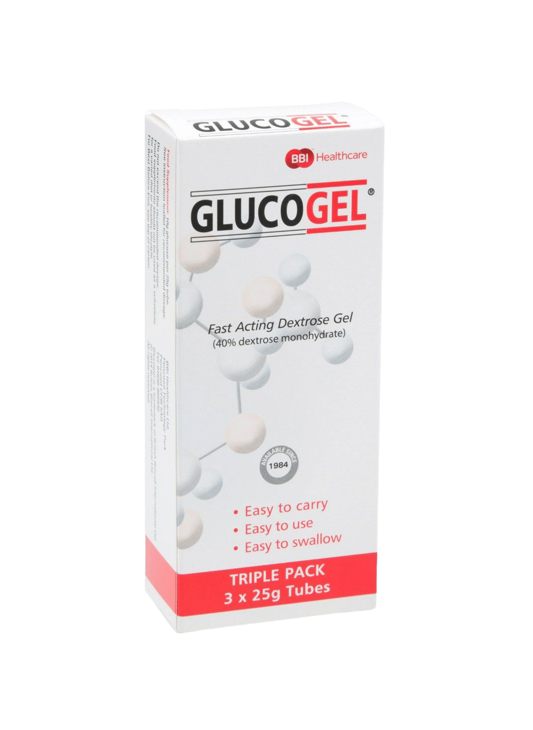 Glucogel Hurtigvirkende Dextrose Gel, 3x25 g VESO Apotek