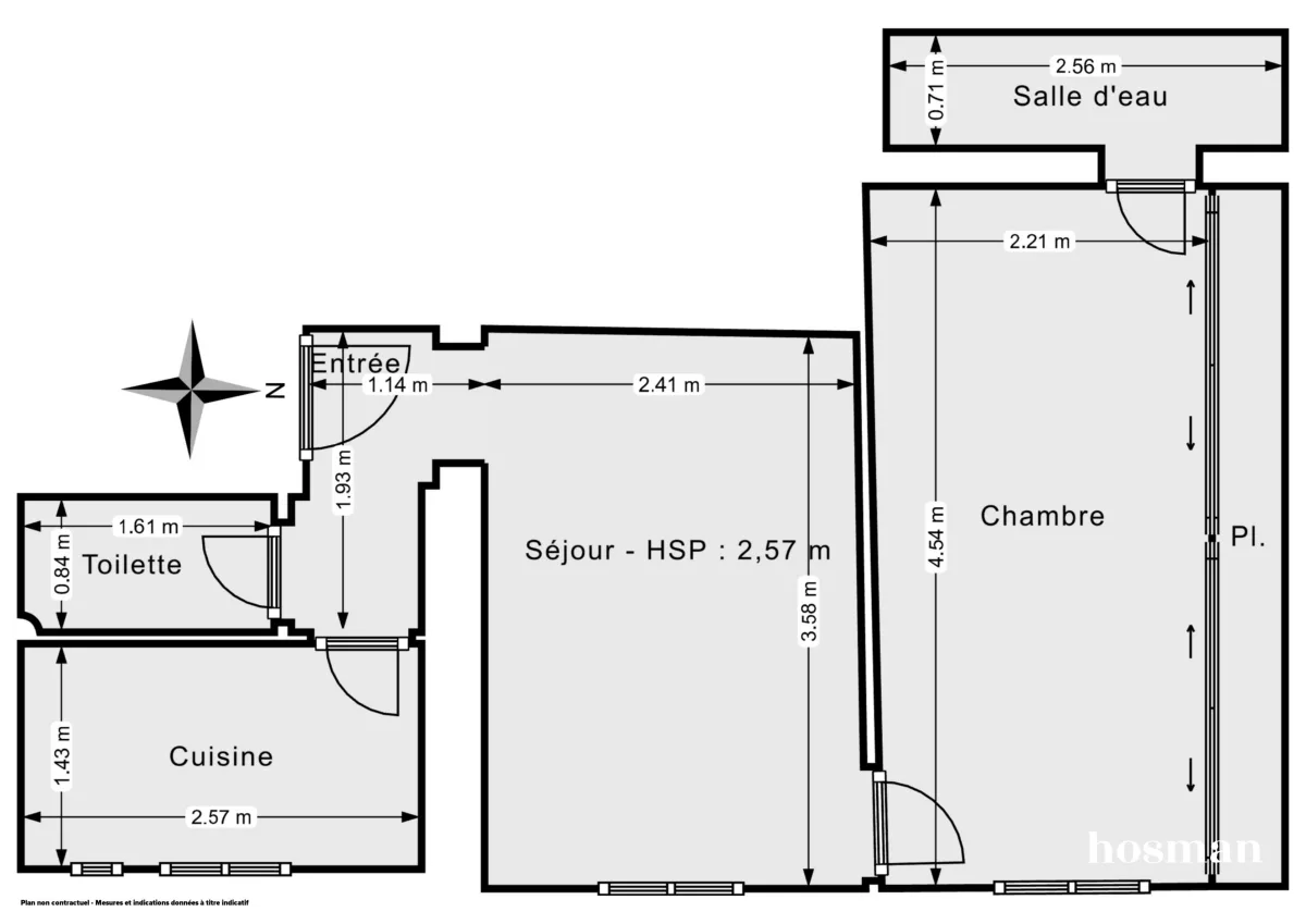 Appartement entièrement rénové - 31m2 - Rue Letort 75018 Paris
