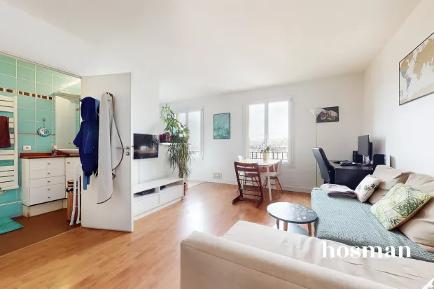 Très beau 3 pièces de 55m2 calme et lumineux au 13ème et dernier étage ...