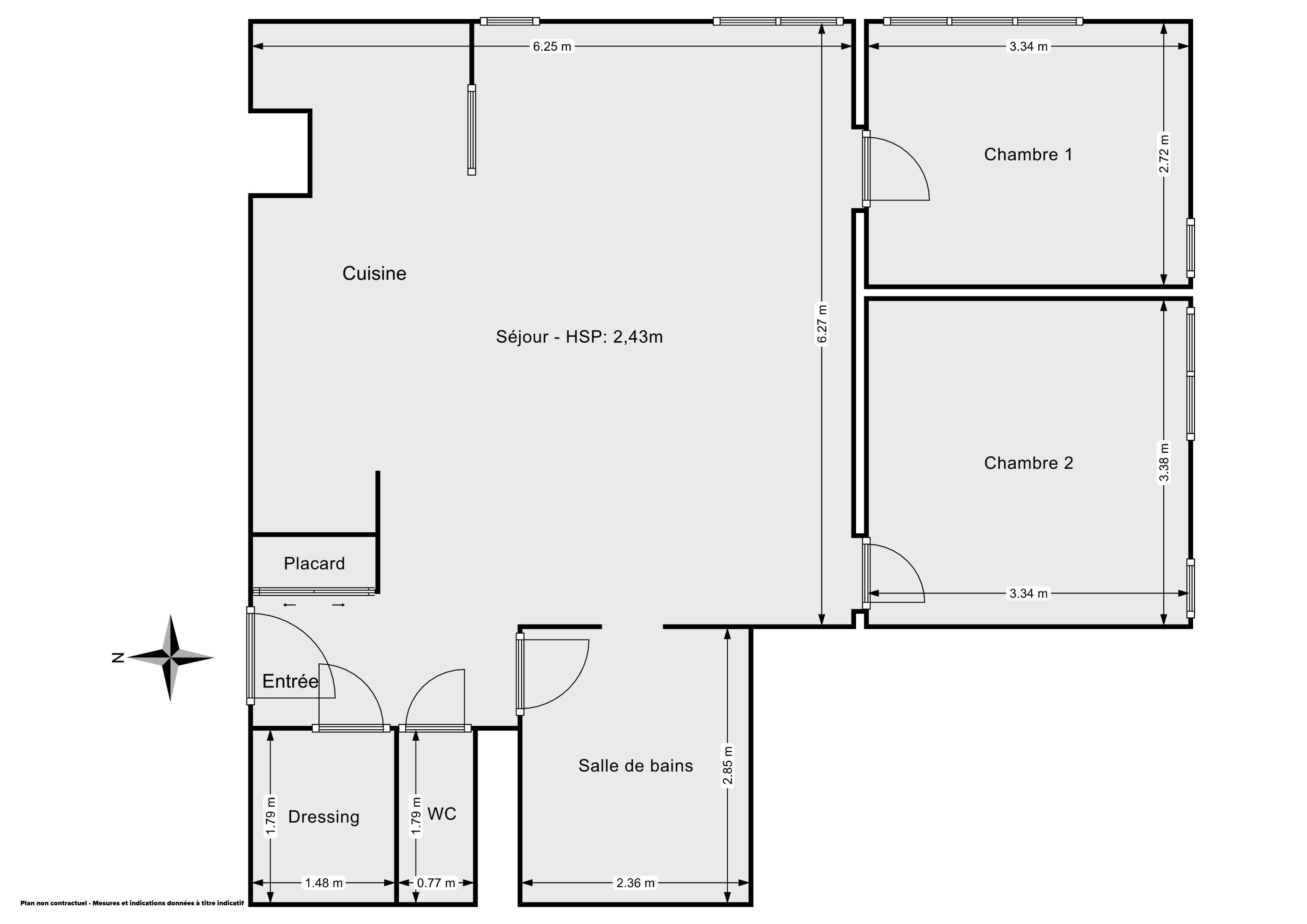 Appartement au 27ème étage récemment refait à neuf par un architecte ...