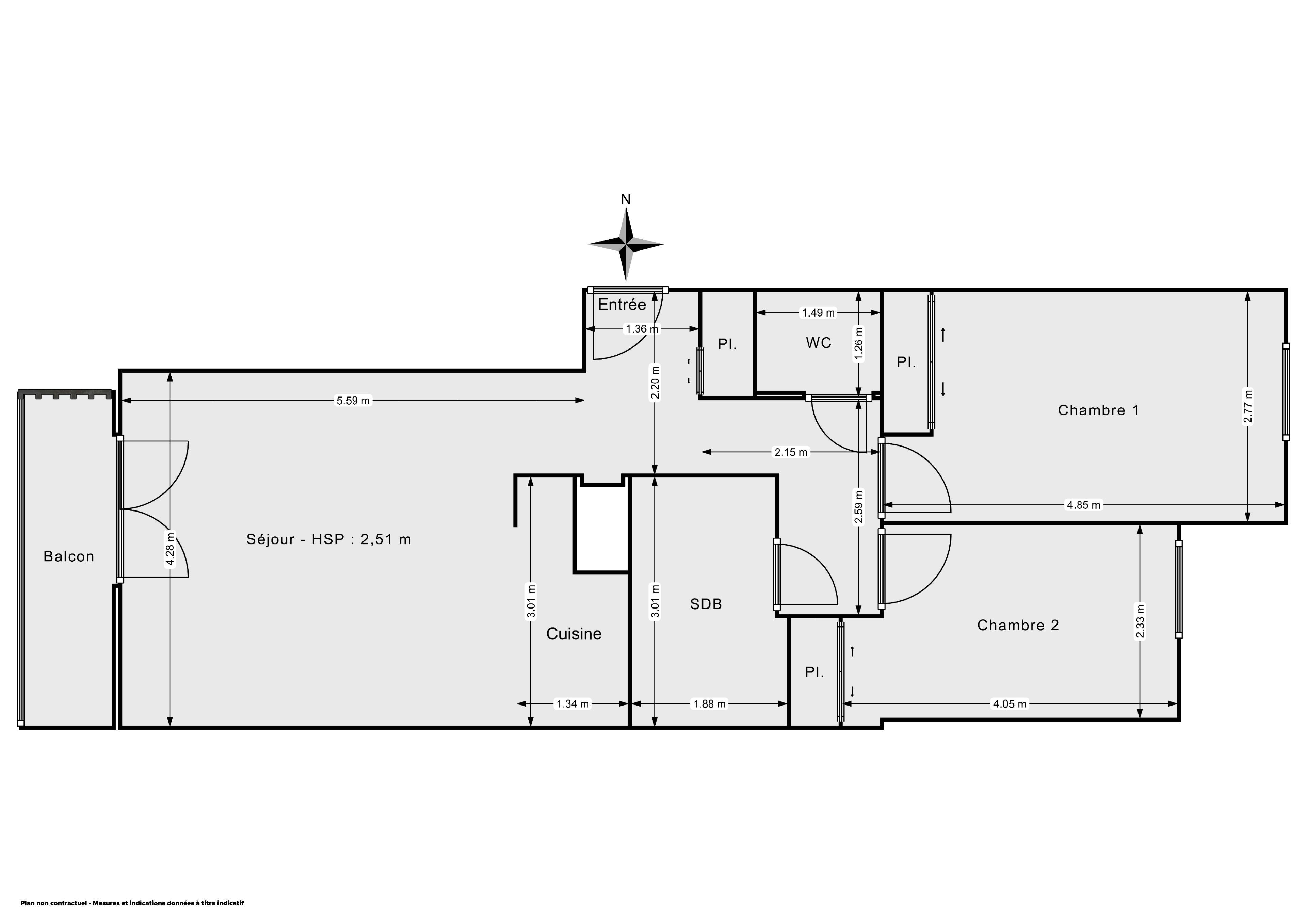 Appartement de 65 m2 avec balcon et parking - proche centre-ville à ...