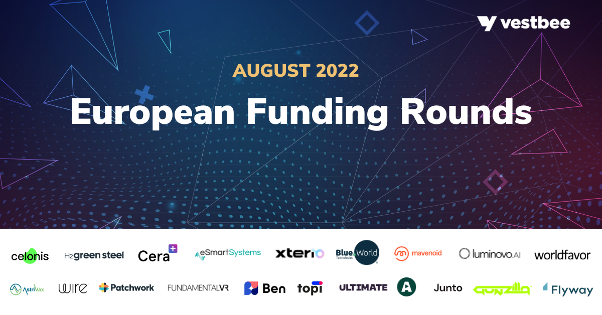 TOP European Funding Rounds Closed In August 2022 | Vestbee