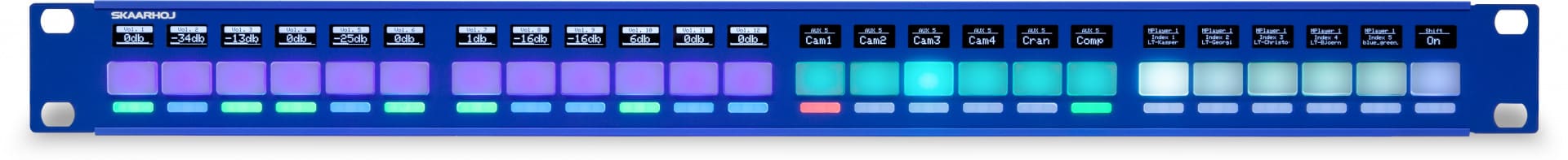 Skaarhoj RACK FLY UNO 24 programmable four-way buttons VideoUtstyr