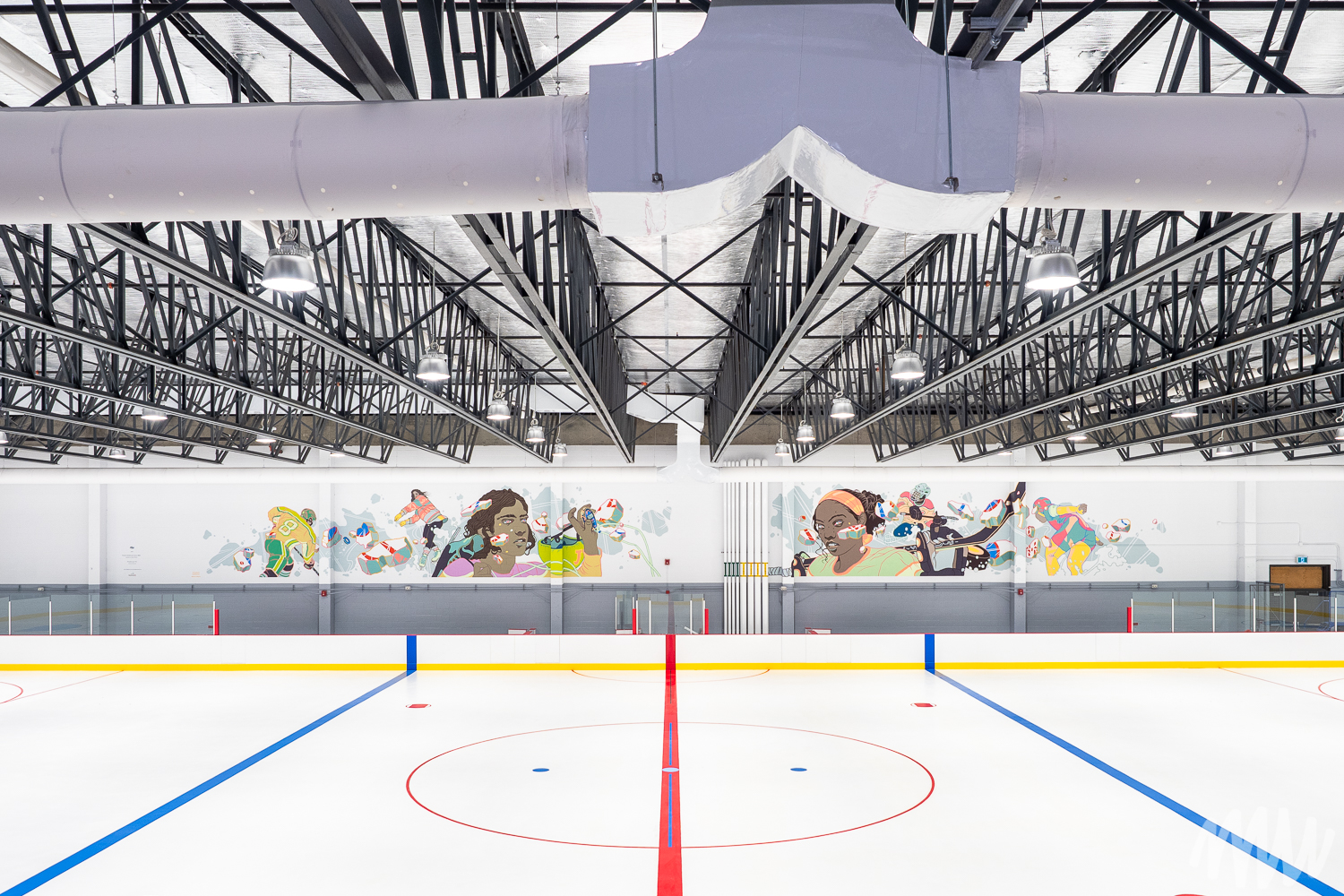 Murale intérieure à l’aréna Mont-Royal | Ville de Montréal