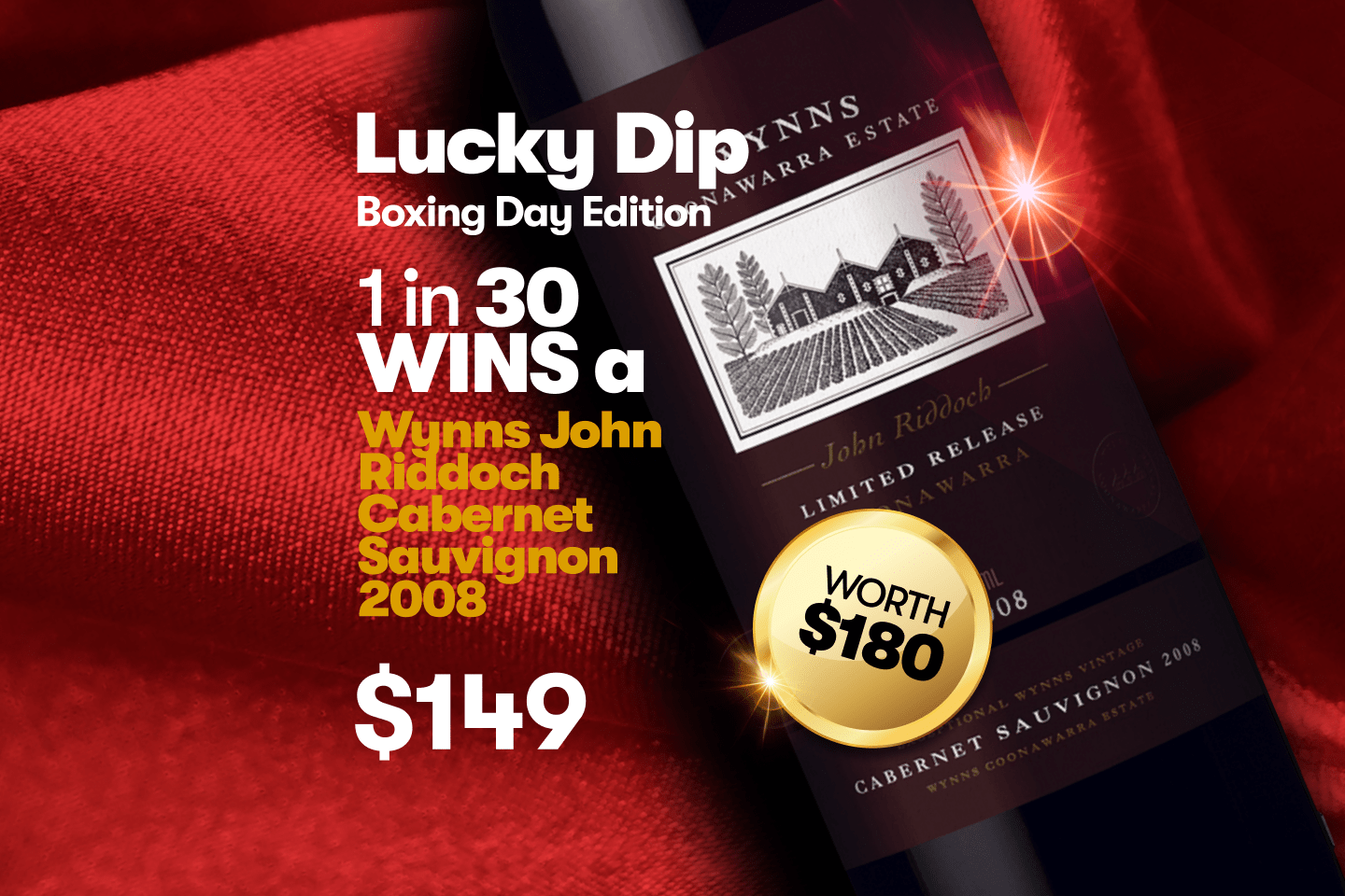 Aged Cabernet Lucky Dip - Wynns John Riddoch Cabernet Sauvignon 2008 ...