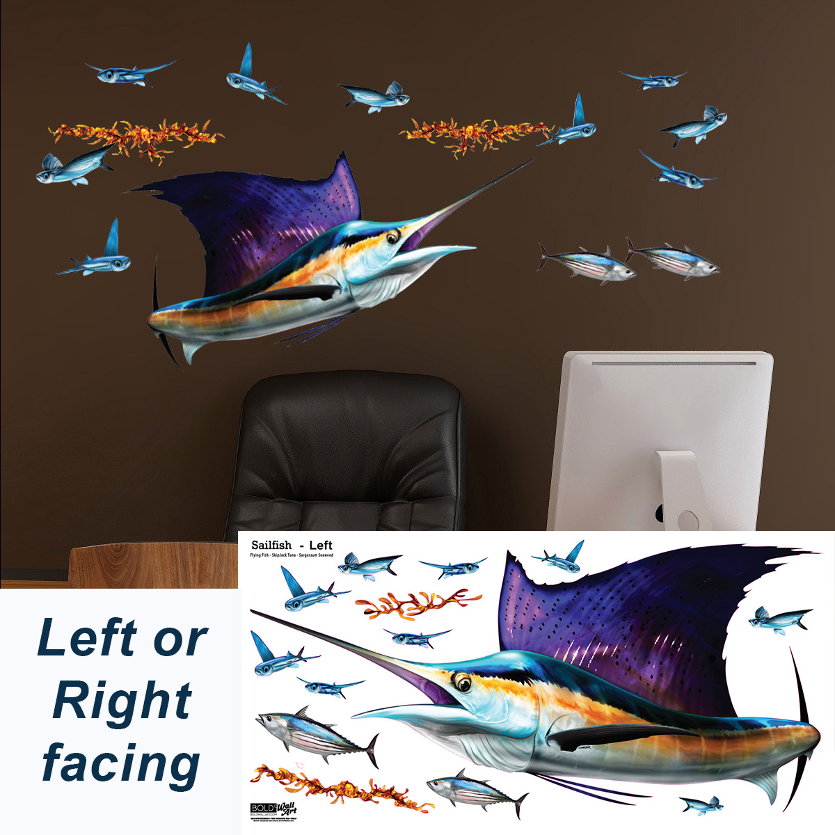 Sailfish Wall Mural Decals