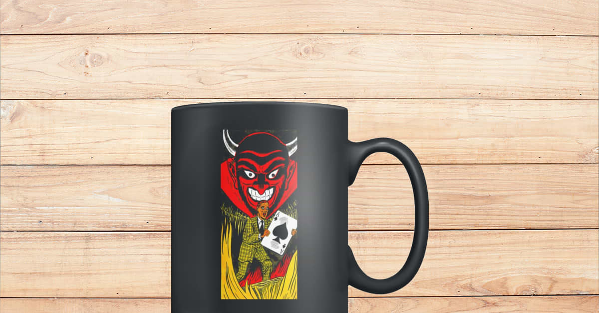 Devil with Ace of Spades mug - Viralstyle