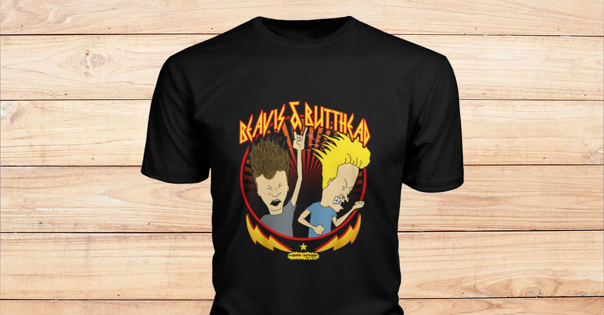 Beavis and Butt-Head Metal Colors Rock Out Graphic - Viralstyle