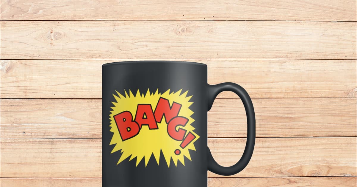Vintage comic BANG!! mug - Viralstyle