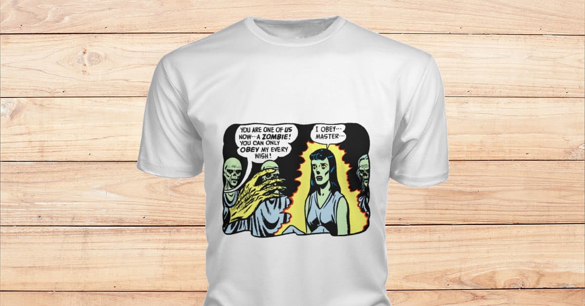 Vintage horror comic zombies t-shirt - Viralstyle
