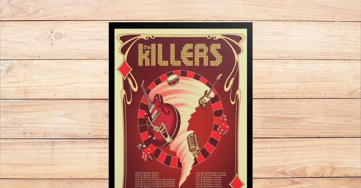 The Killers Tour 2024 Poster - Viralstyle