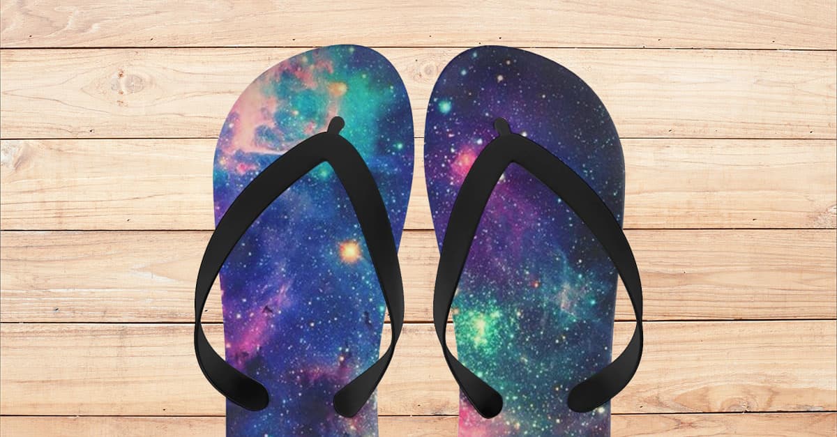 Galaxy Texture Athletics Yoga Flip Flop Sandals - Viralstyle