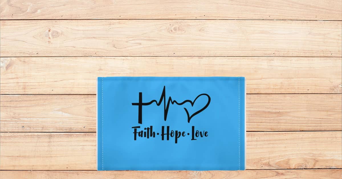 Faith Hope Love Face Covering Mask - Viralstyle