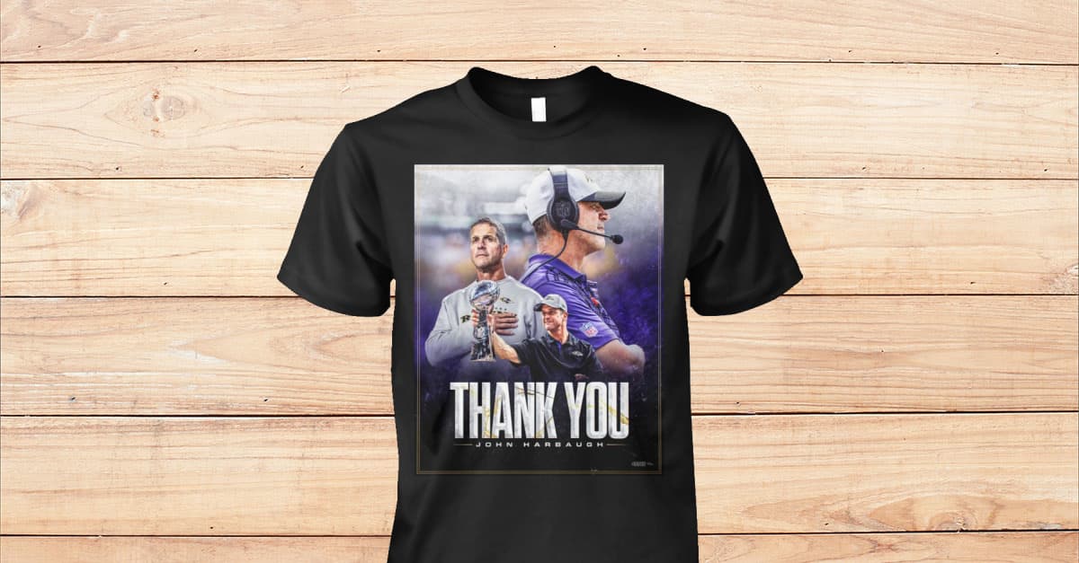 Thank You Coach John Harbaugh For 18 Tremendous Years Shirt - Viralstyle