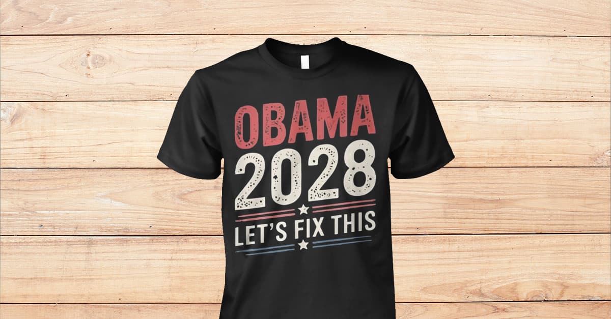 Obama 2028 Let's Fix This T Shirt - Viralstyle