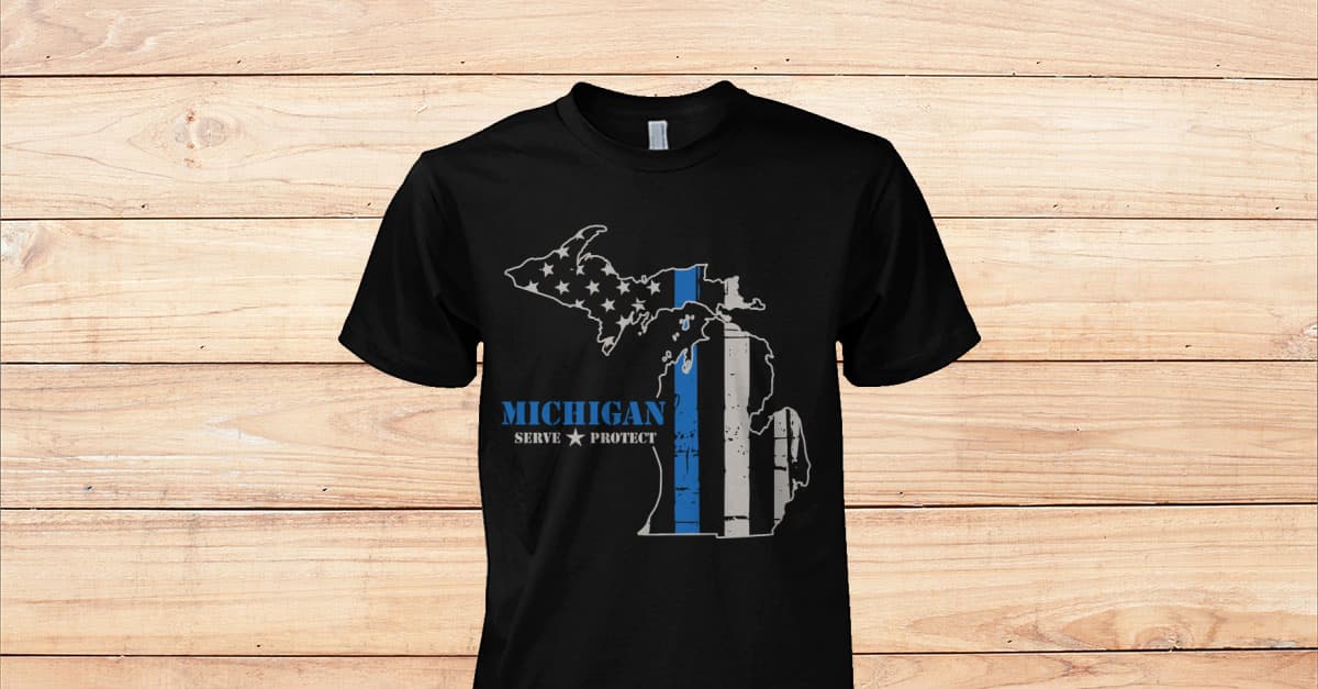 Blue Line Michigan - Viralstyle