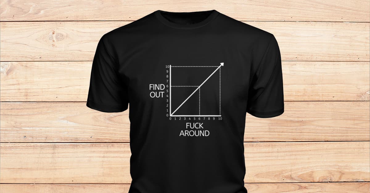 Fuck Around And Find Out Funny Graph Chart Joke Math - Viralstyle