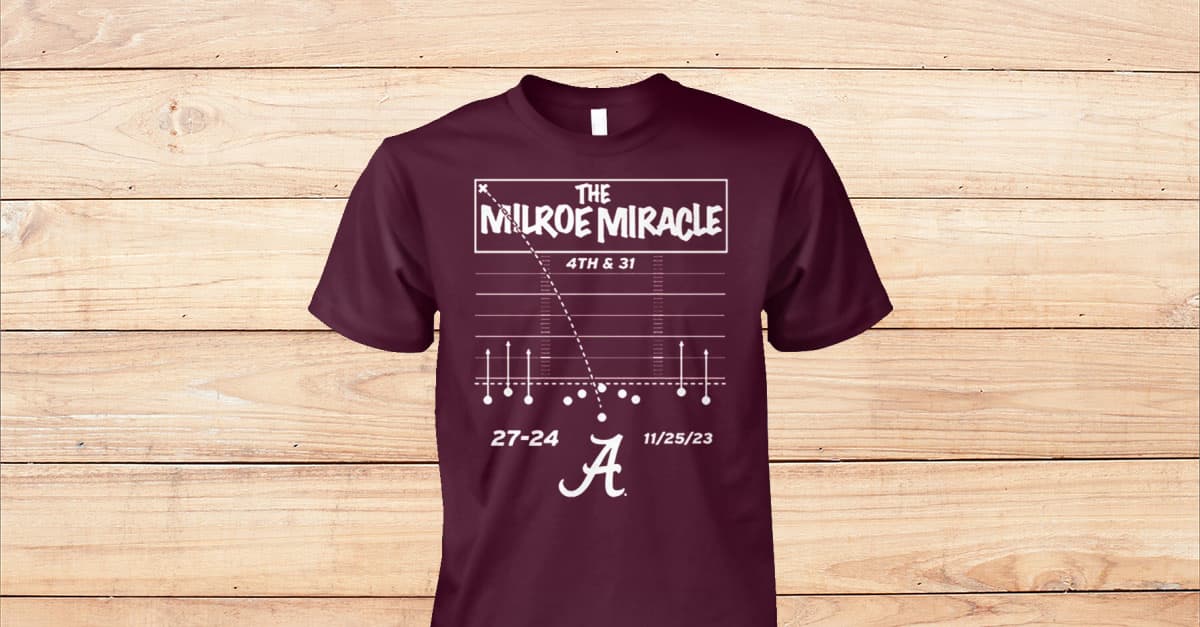 Alabama Football The Jalen Milroe Miracle 4th And 31 Shirt - Viralstyle